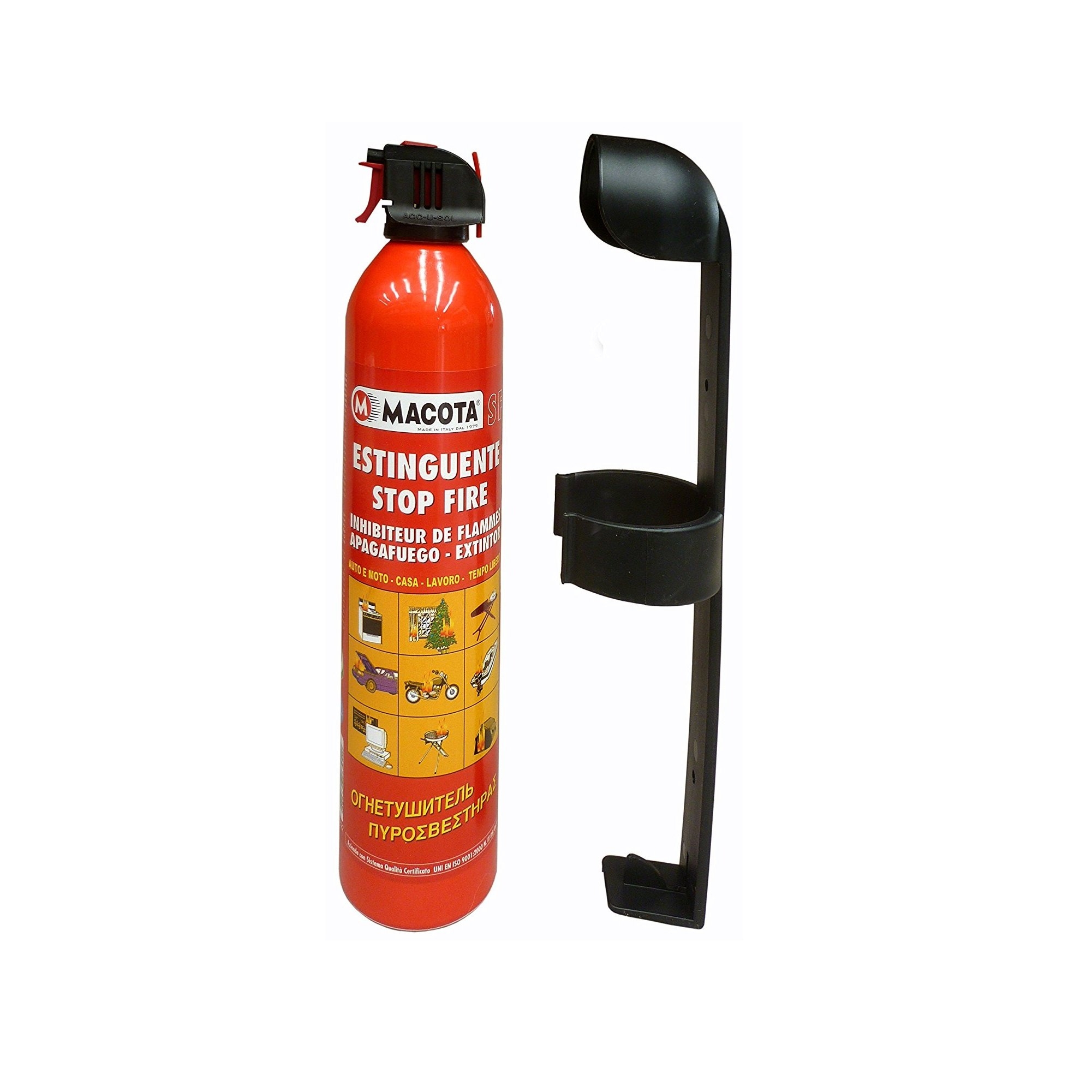 Estintore portatile "Stop fire" con supporto 1 kg - Brico Qui