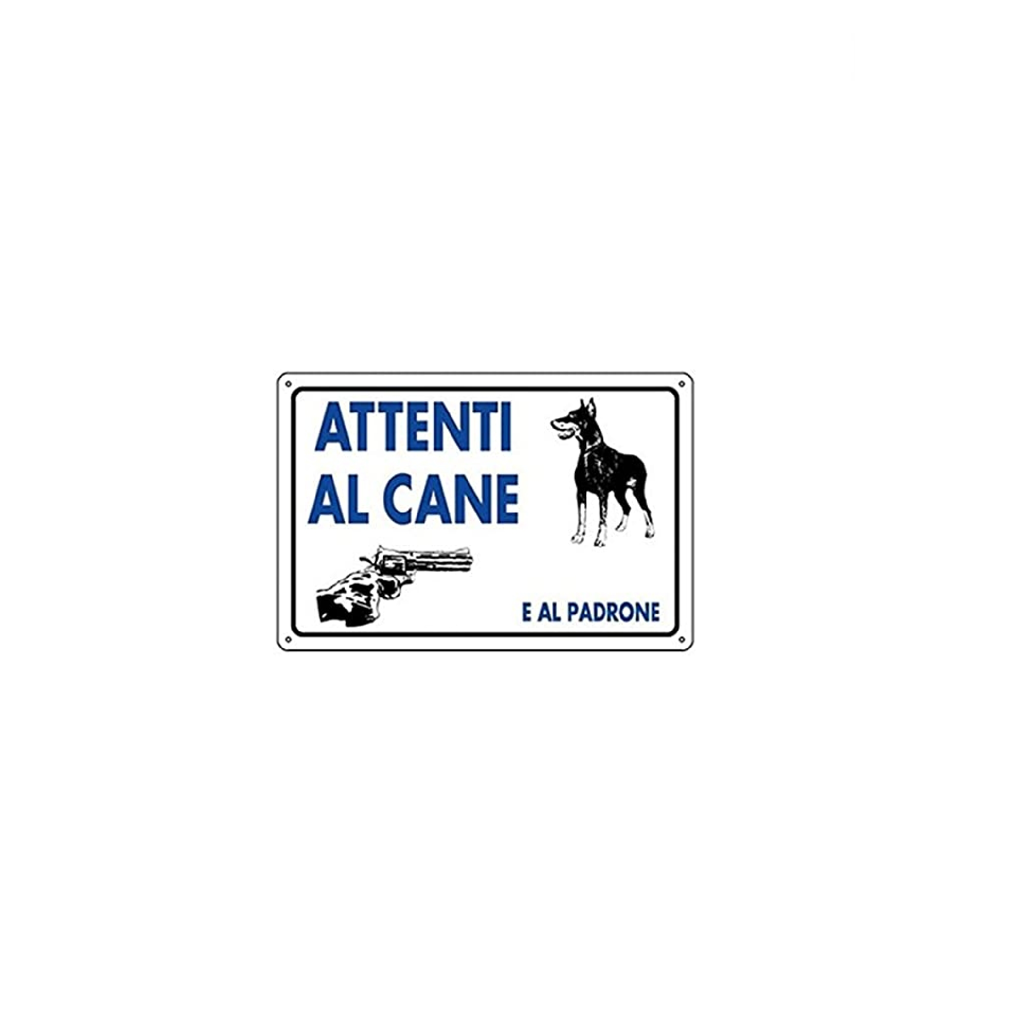 Cartello segnaletico in plastica 30 x 20 cm "Attenti al cane e al ...