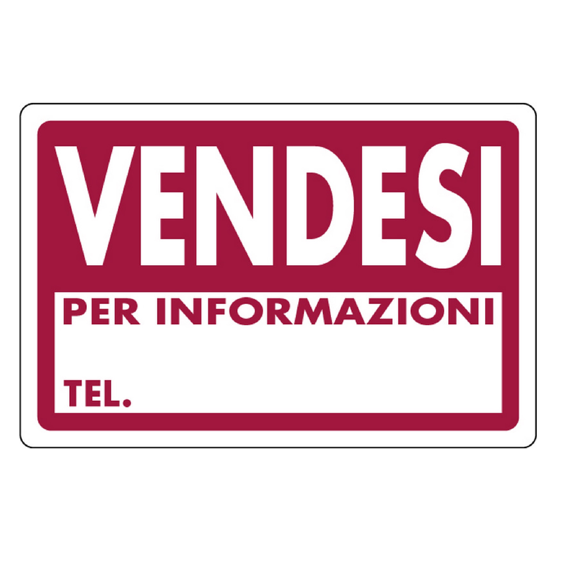 Cartello segnaletico VENDESI in plastica cm 30x20