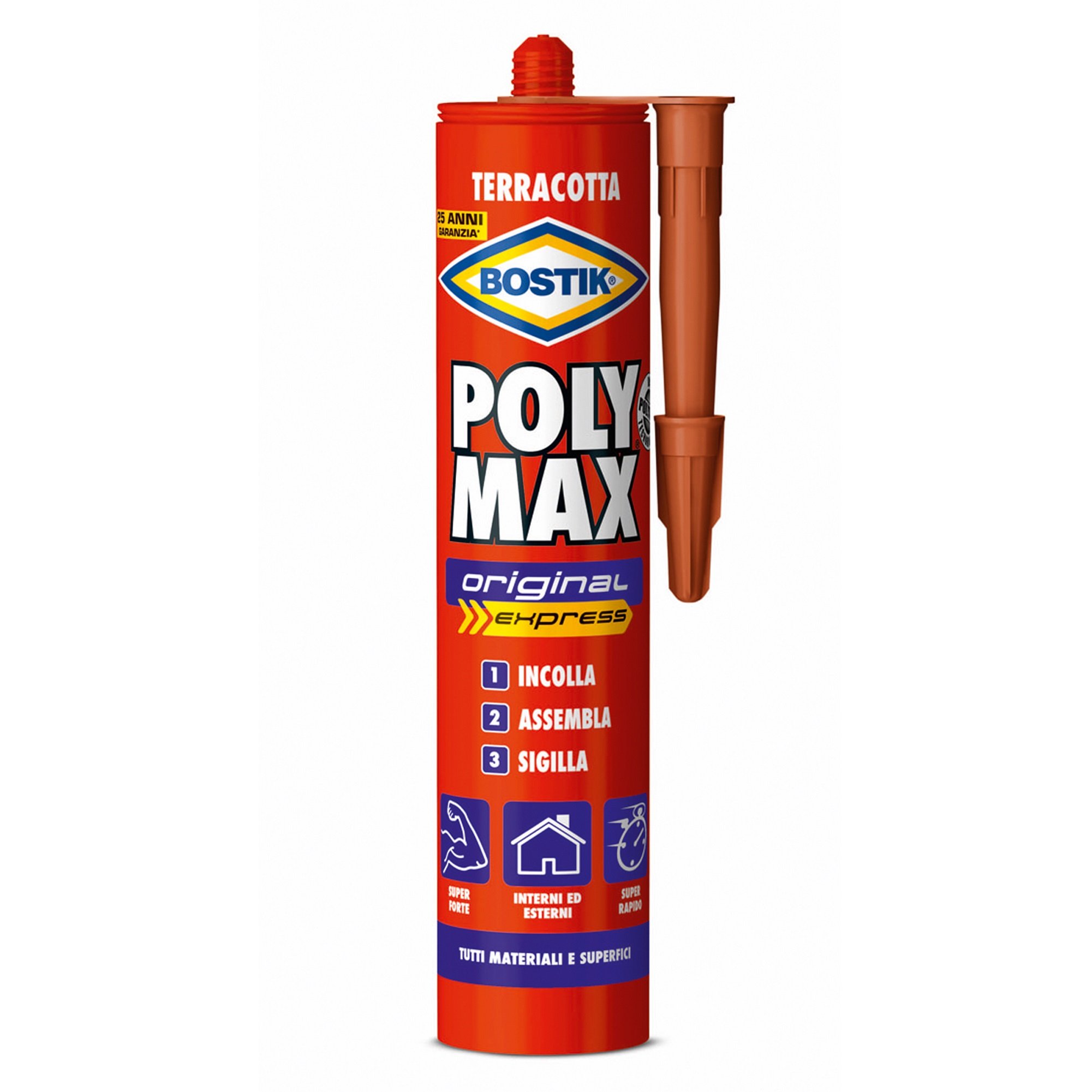 Bostik Poly max Terracotta 12 pz Mastice sigillante Silicone ...
